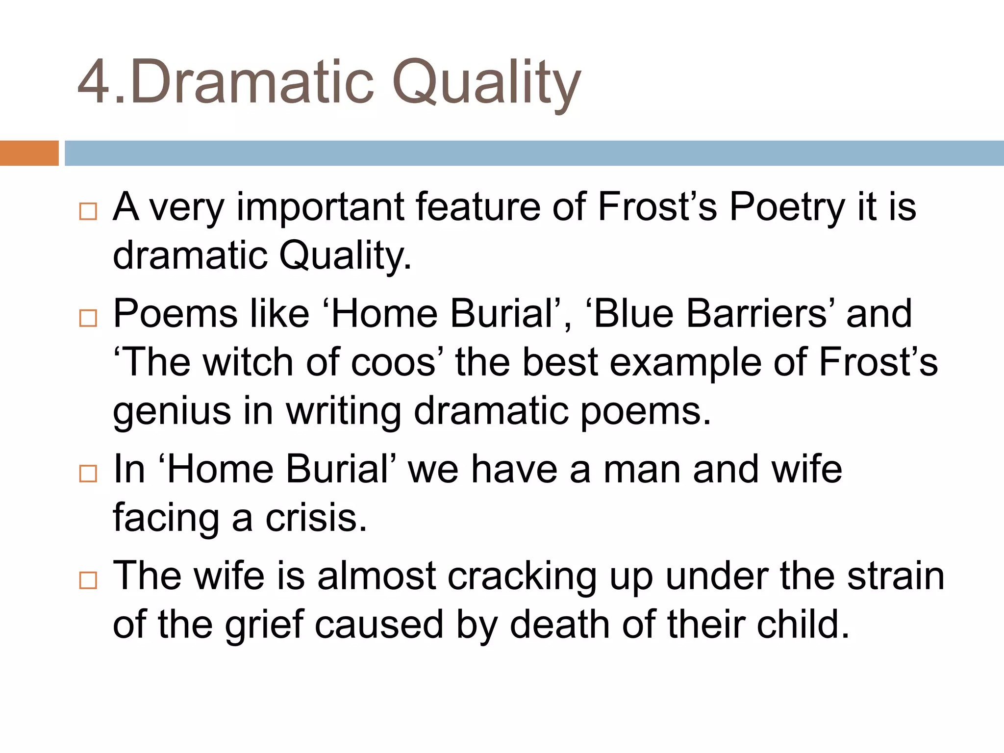 Characteristics of the poetry of Robert Frost | PPTX