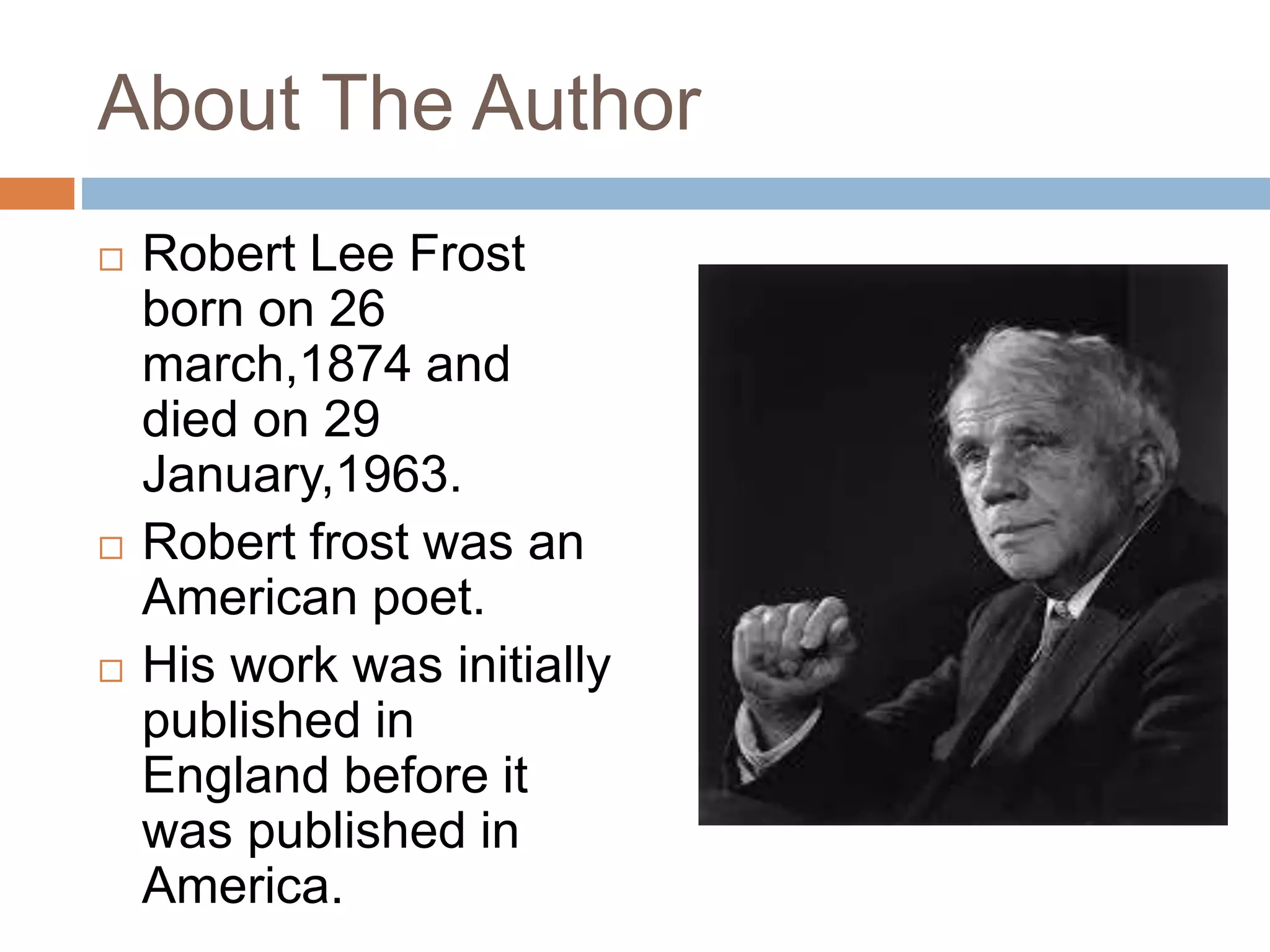 Characteristics of the poetry of Robert Frost | PPTX