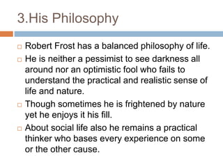 Characteristics of the poetry of Robert Frost | PPTX