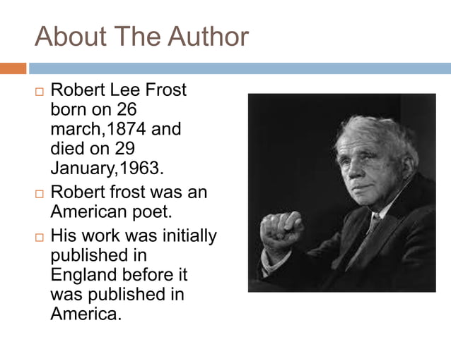 Characteristics of the poetry of Robert Frost | PPTX | Poetry | Books ...