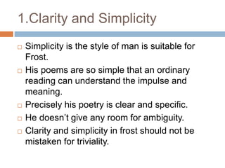 Characteristics of the poetry of Robert Frost | PPTX