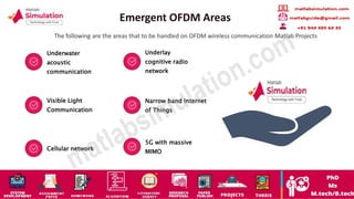 OFDM Wireless Communication Matlab Projects Research Guidance | PPTX