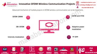 OFDM Wireless Communication Matlab Projects Research Guidance | PPTX