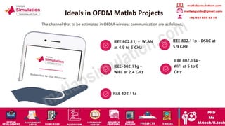 OFDM Wireless Communication Matlab Projects Research Guidance | PPTX