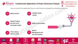Power Electronics Matlab simulink Projects Research Help | PPTX
