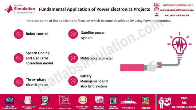 Power Electronics Matlab simulink Projects Research Help | PPT