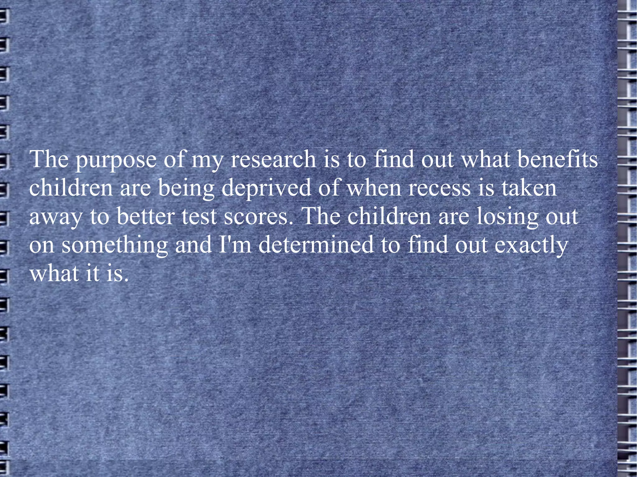 Is Recess THAT important? | ODP