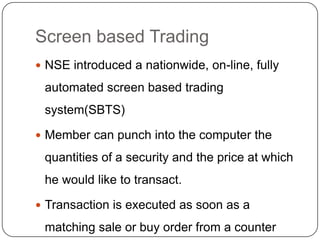 Status of Online Stock Trading in India | PPTX