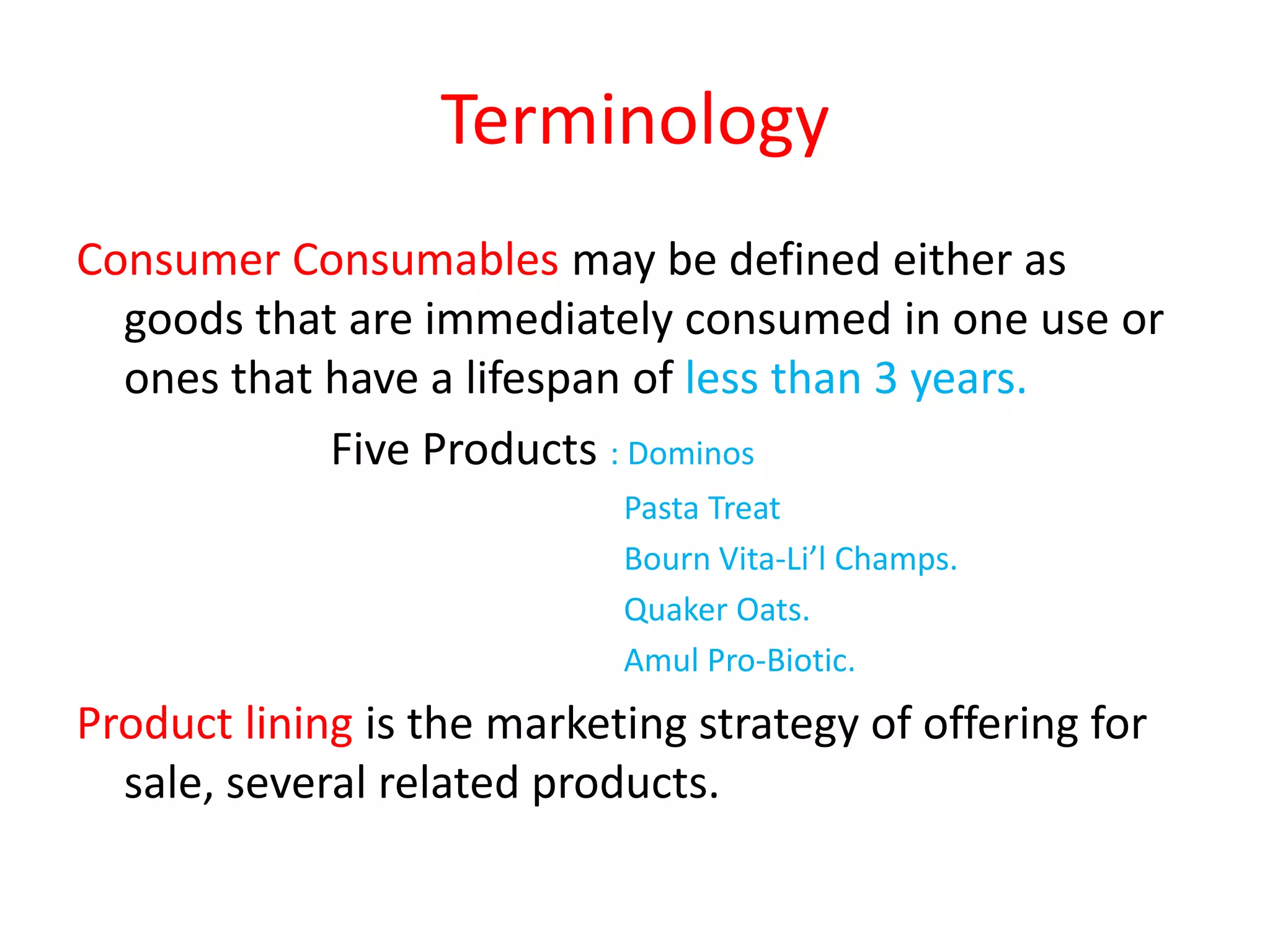 MARKETING- CONSUMER DURABLES & CONSUMABLES | PPT