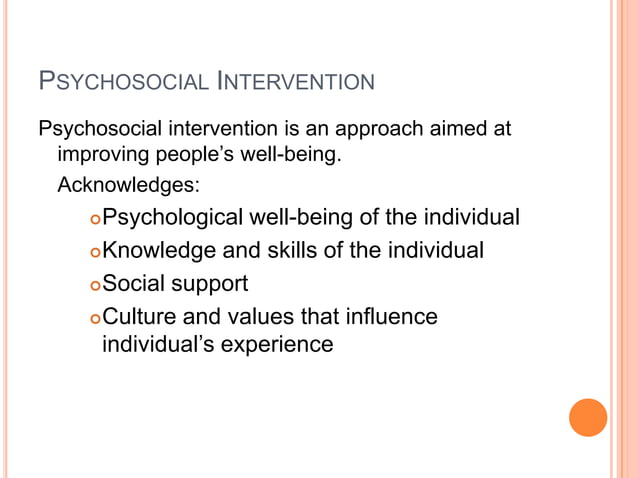 psychosocial intervention for children and adolescents with depression ...