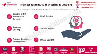 Reed Solomon Matlab Simulink Projects Research Assistance | PPTX
