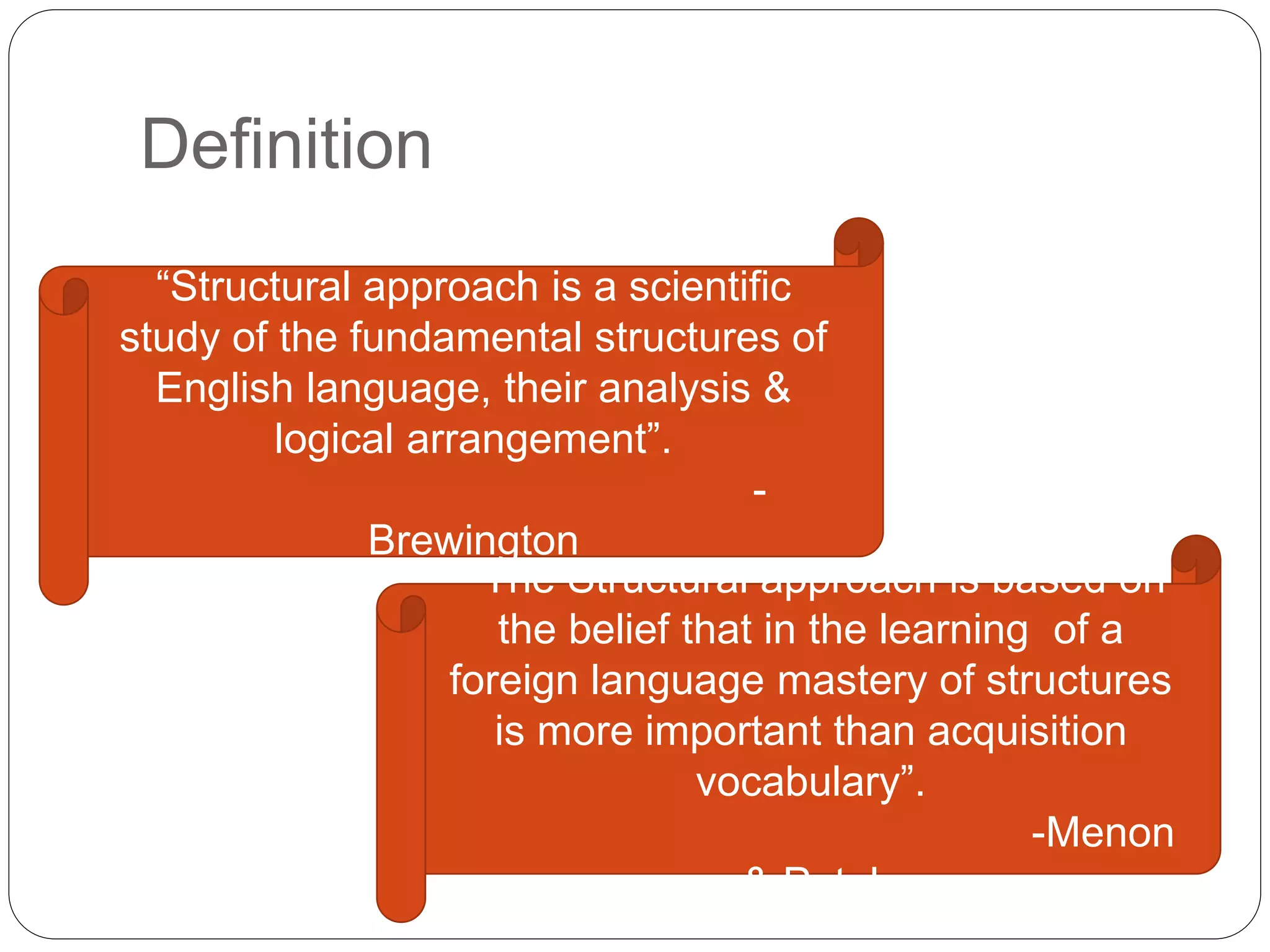 Structural Approach | PPTX