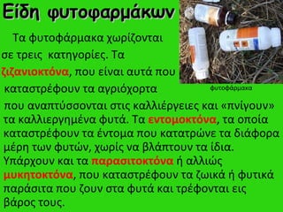Φυτοφάρμακα και Οικολογία | PPT
