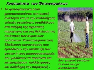 Φυτοφάρμακα και Οικολογία | PPT