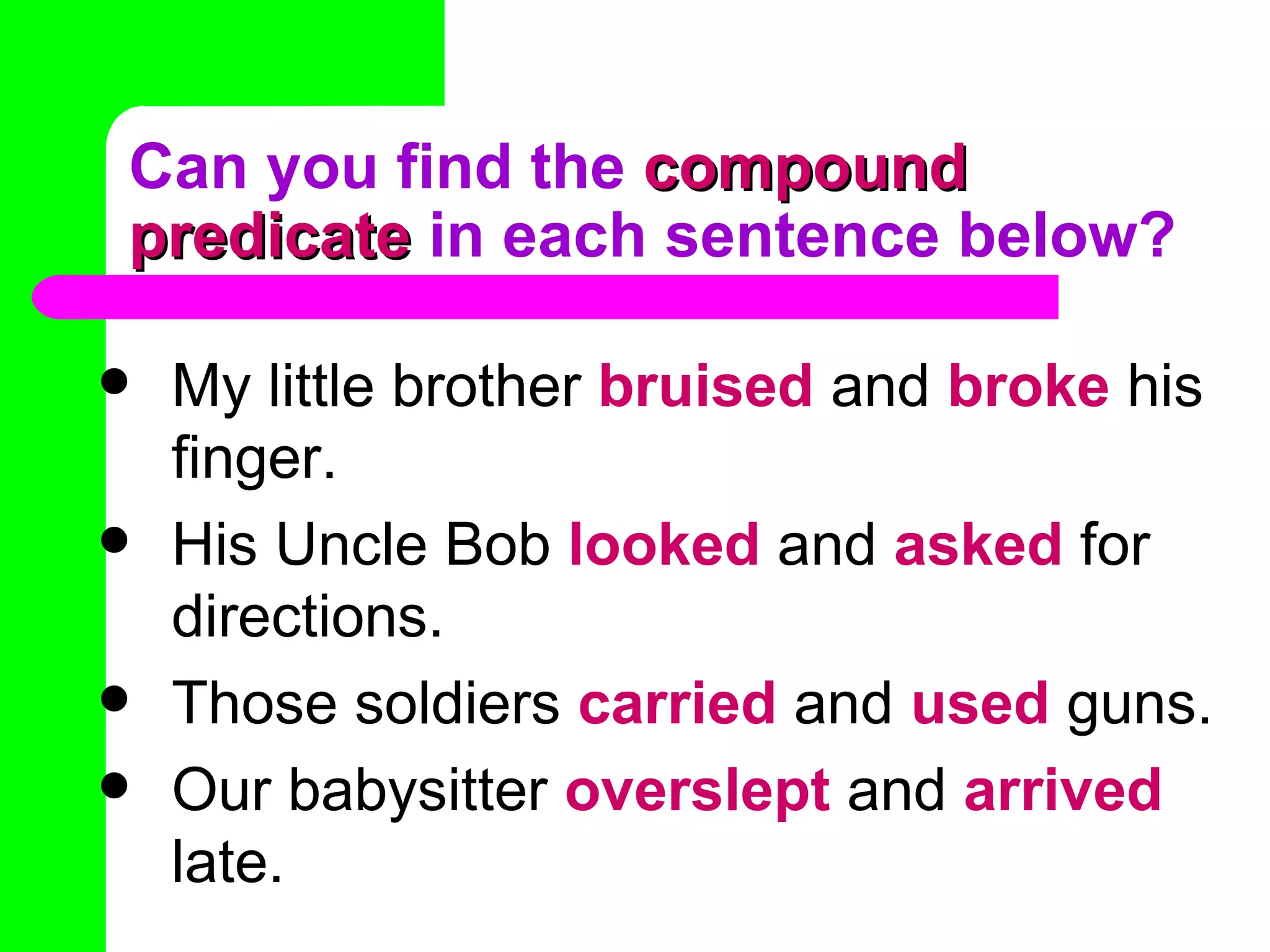 subject and predicate | PPT