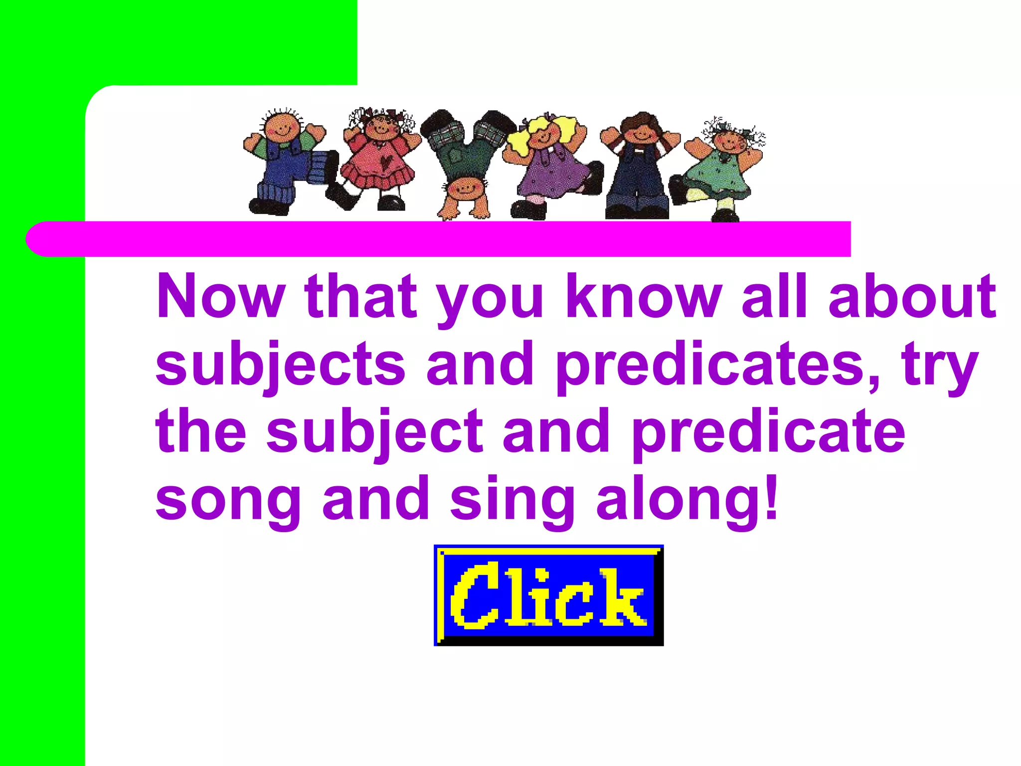subject and predicate | PPT