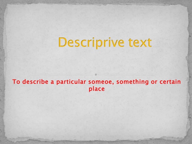 Ppt Descriptive | PPTX