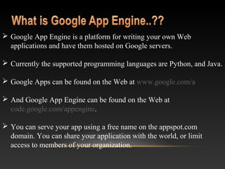 Google App Engine | PPT