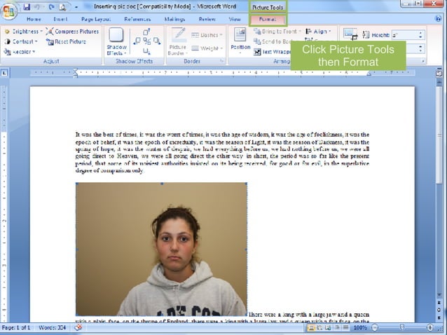 Inserting a picture into a word doc. | PPT | Computing | Technology ...