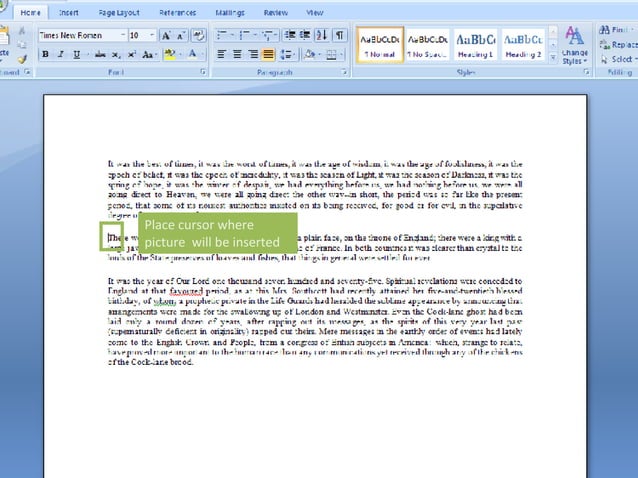 Inserting a picture into a word doc. | PPT | Computing | Technology ...