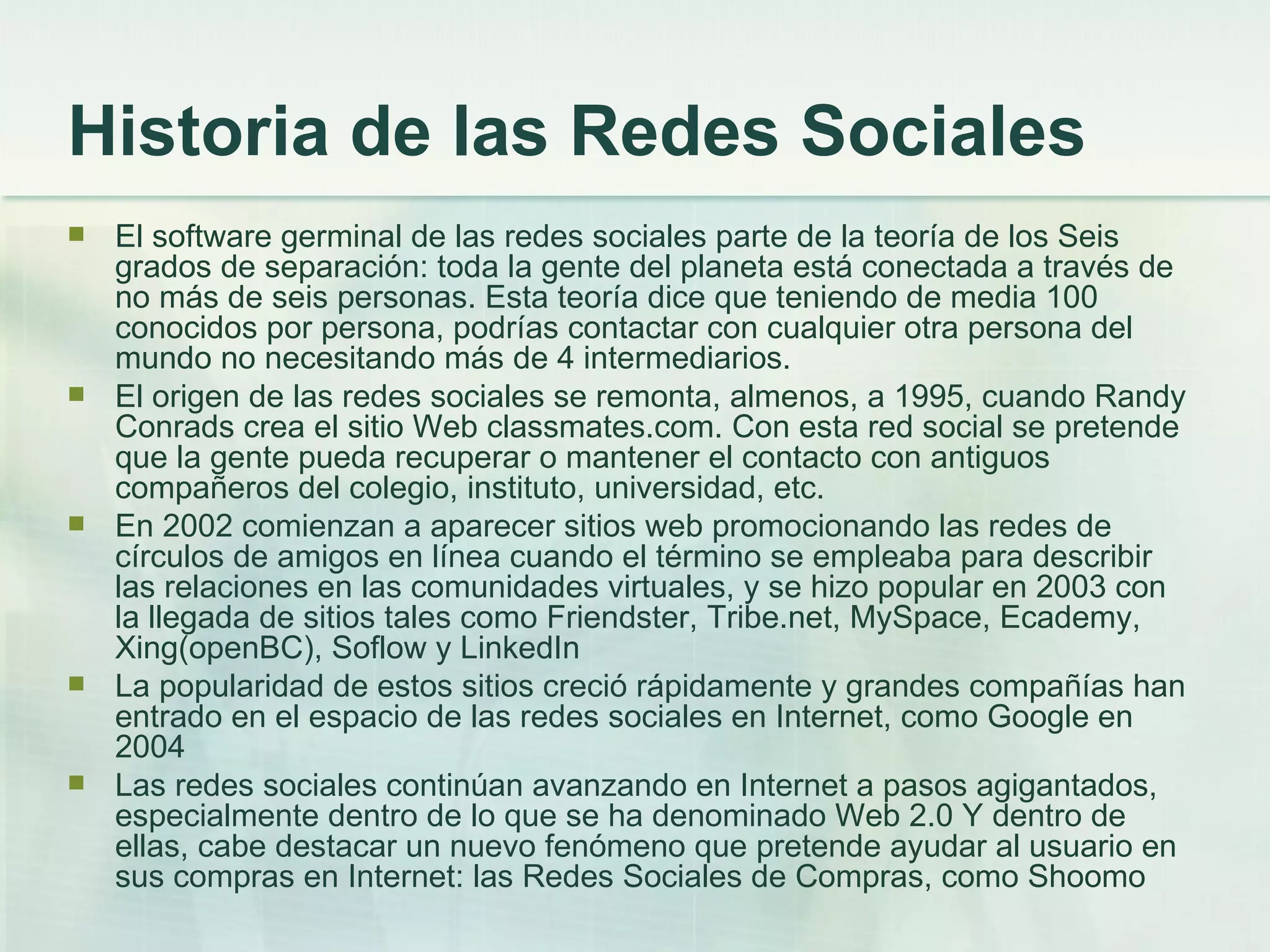 redes sociales | PPT