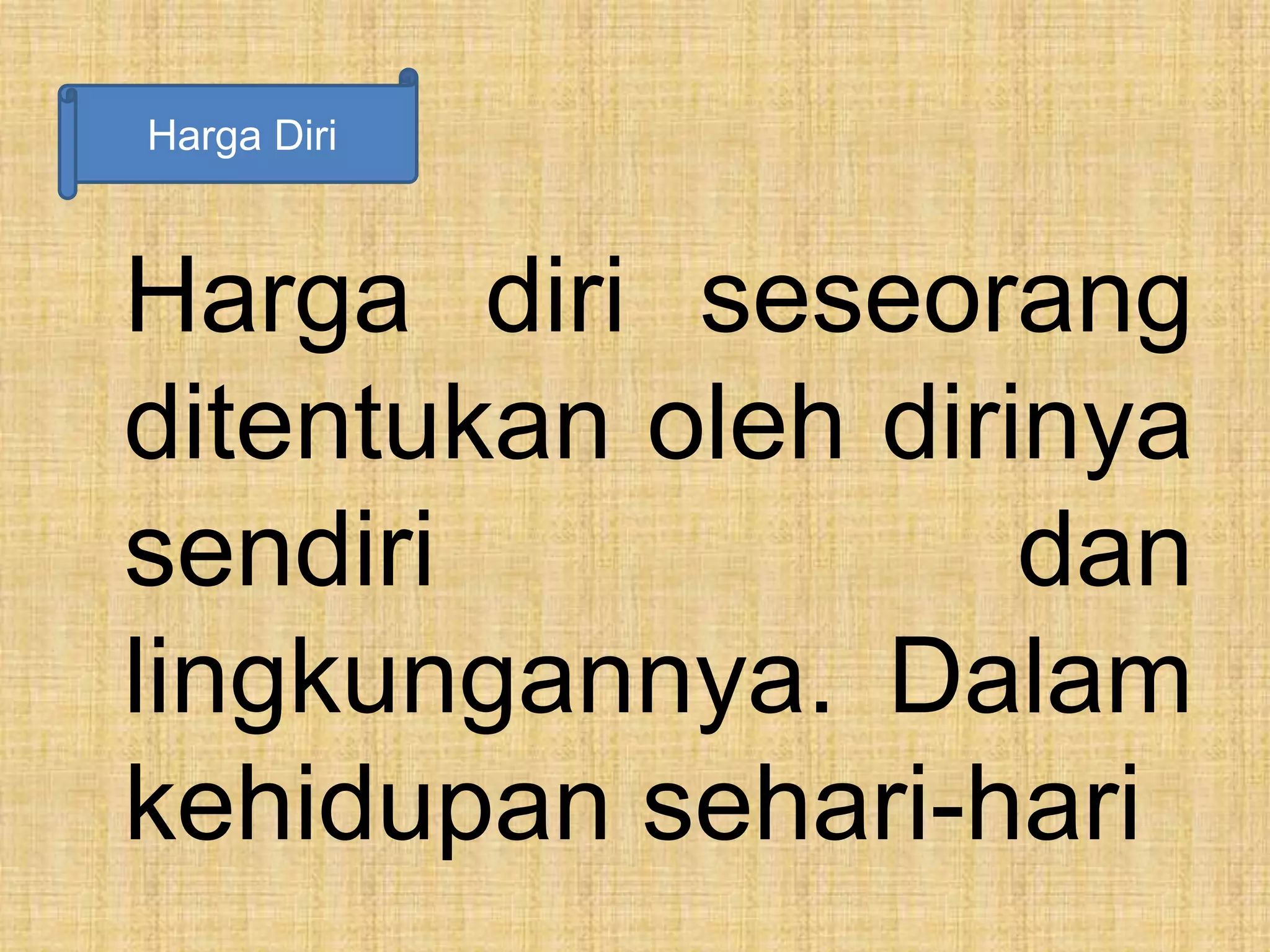 PPT harga diri | PDF