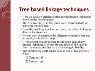 online Record Linkage | PPT | Databases | Computer Software and Applications