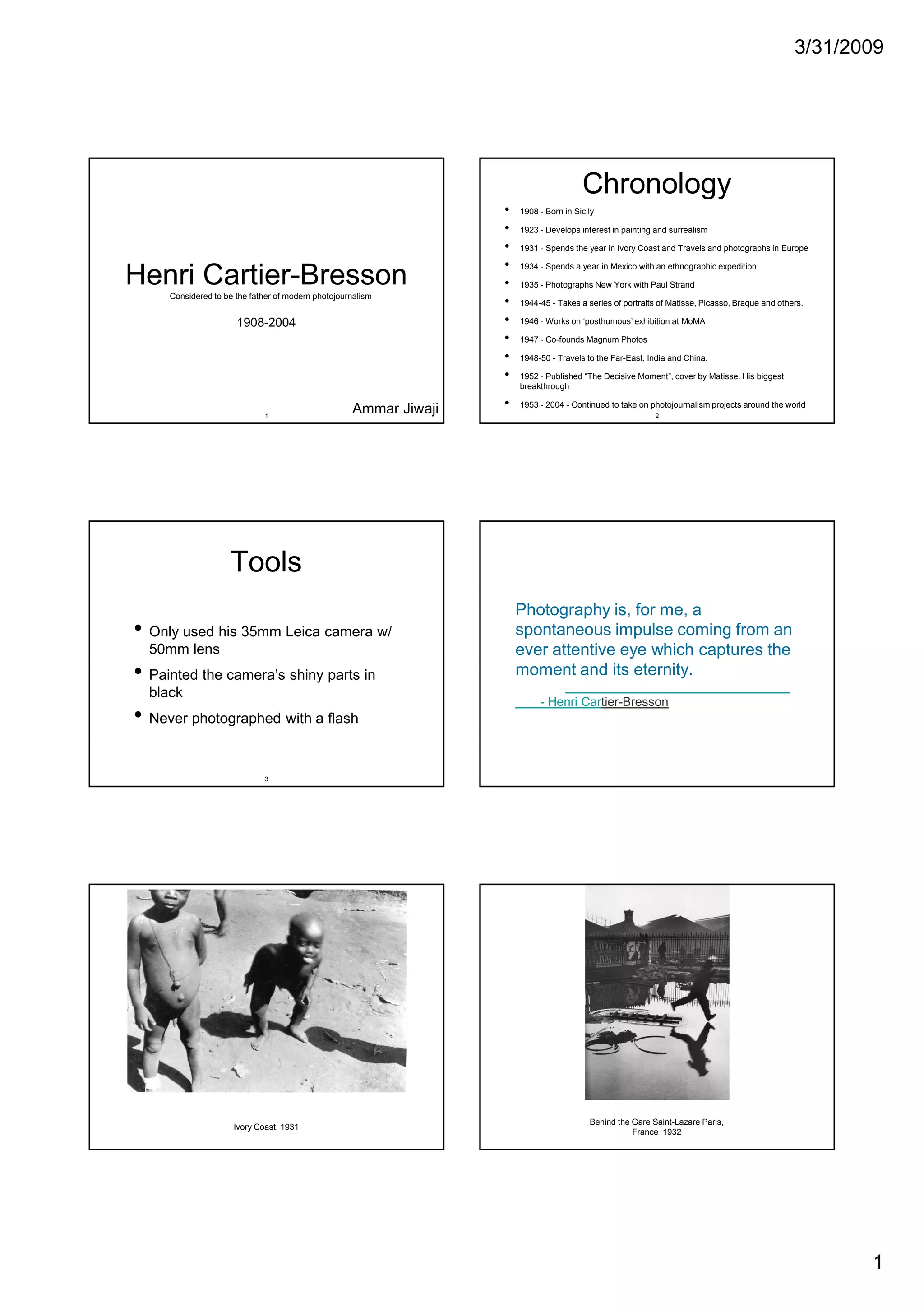 Henri Cartier-Bresson | PDF