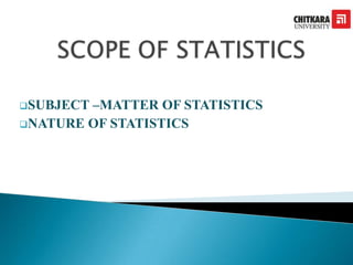 Introduction to statistics | PPTX