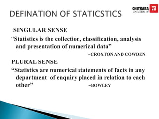 Introduction to statistics | PPTX