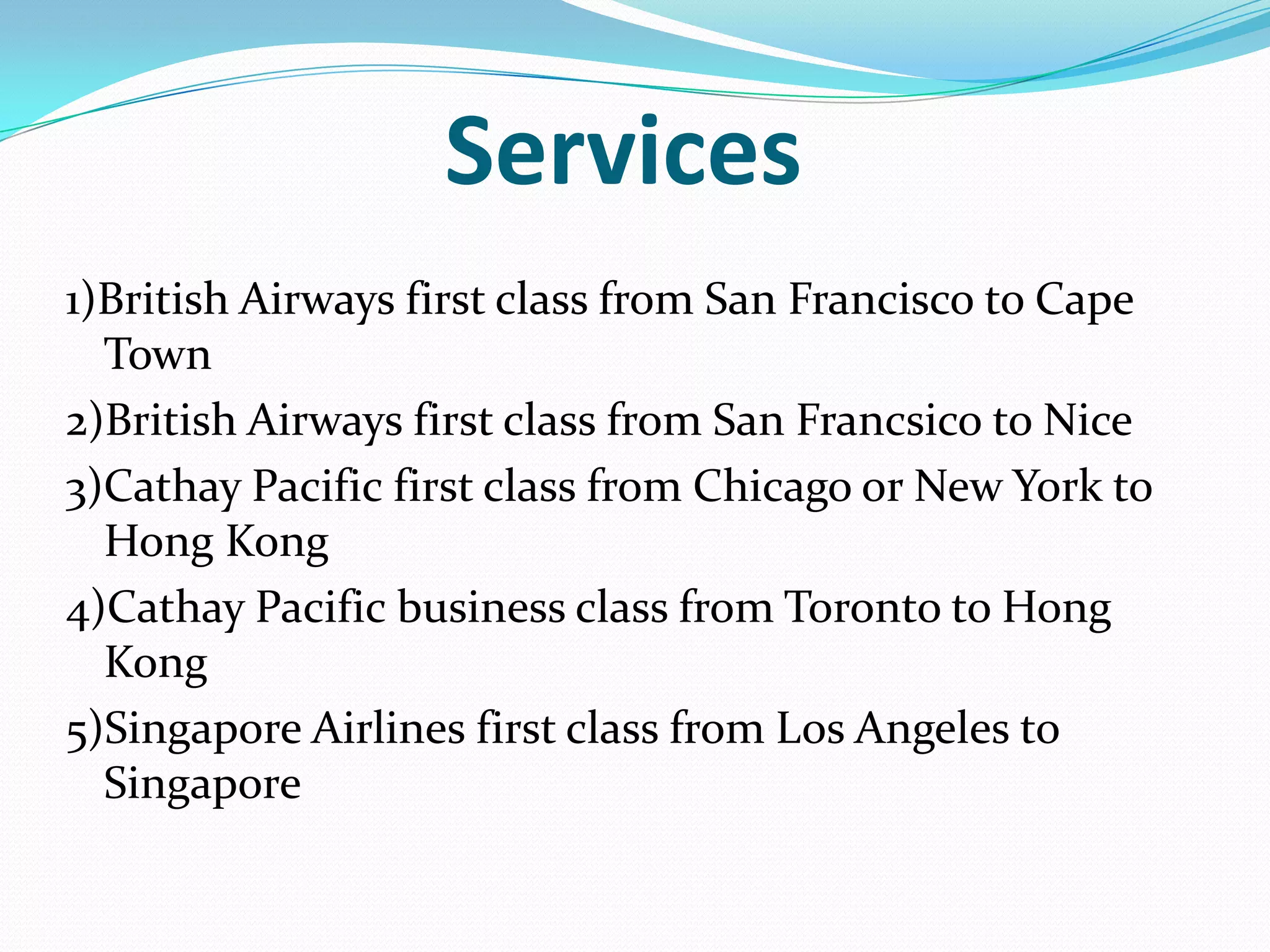 Cathay Pacific first class | PPTX