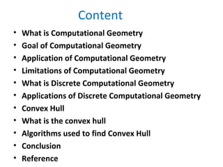 Discrete Computaional Geometry | PPT