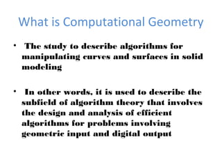 Discrete Computaional Geometry | PPT
