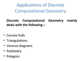 Discrete Computaional Geometry | PPT