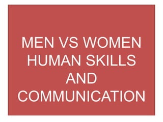 Men And Women Differences In Communication