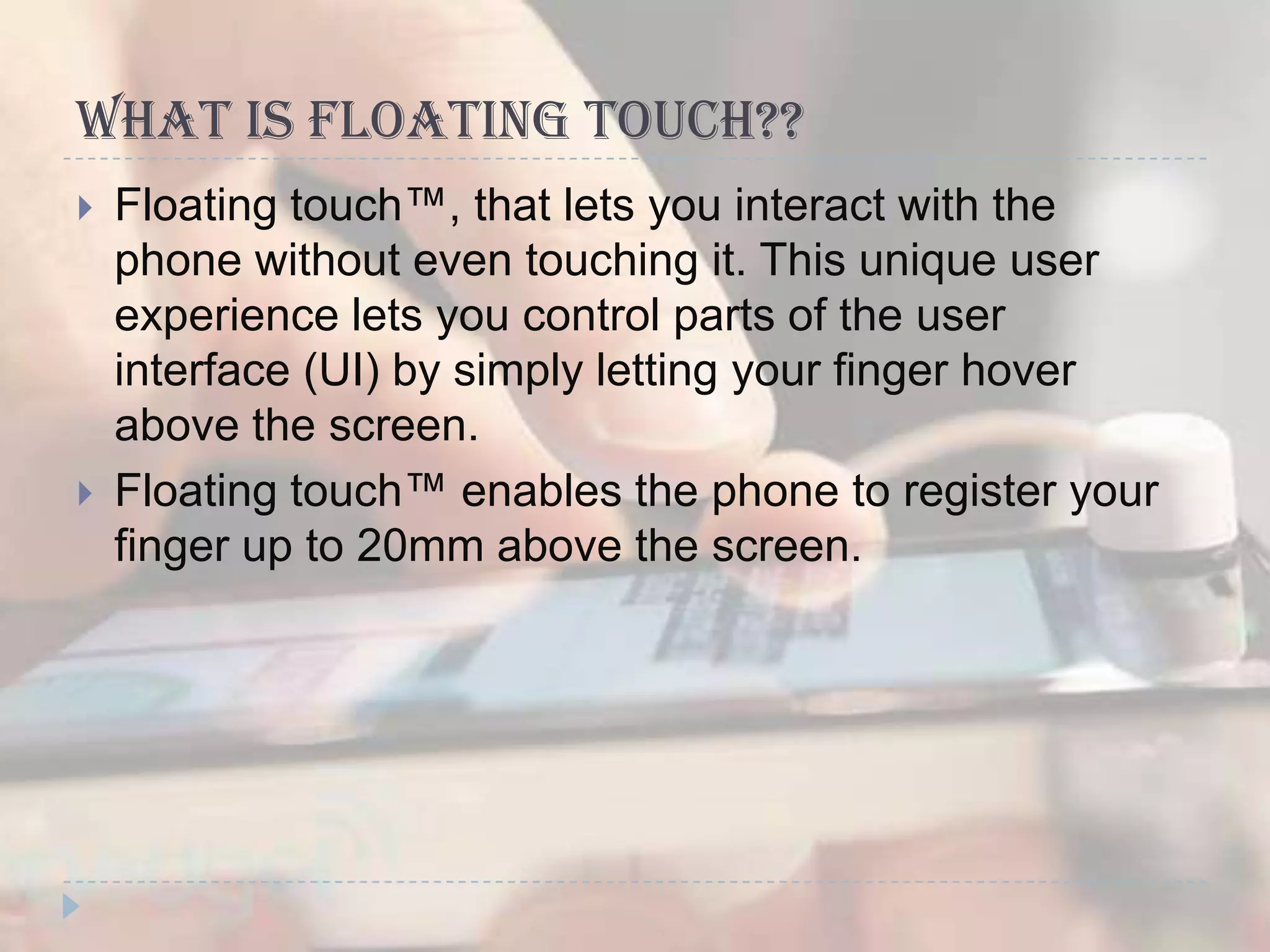 floating touch | PPTX