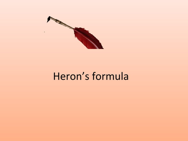 Herons Formula | PPT