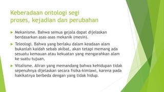 Ppt. filsafat ontologi | PPTX