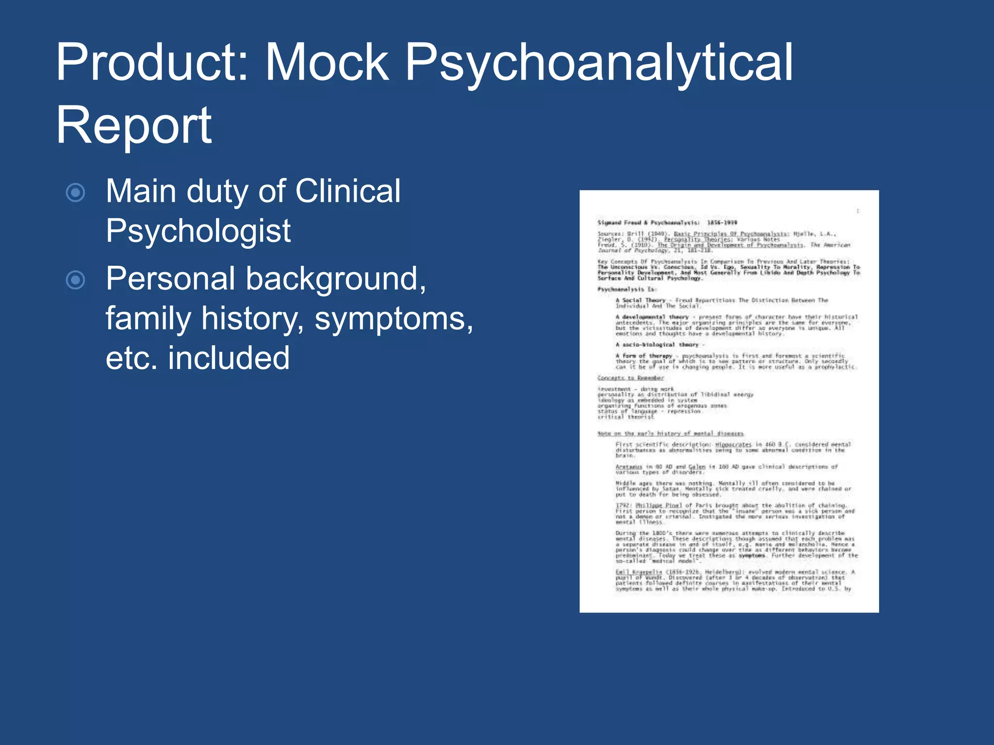 Clinical Psychology Overview | PPT