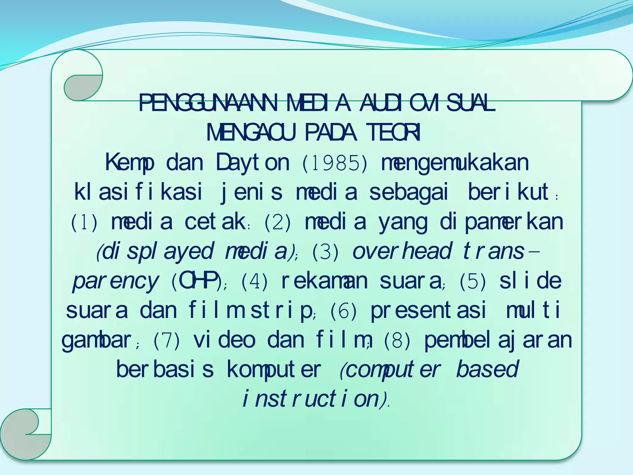 Ppt. media pembelajarn aud | PPTX