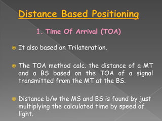Tracking and positioning of mobile in telecommunication network | PPTX