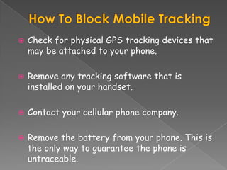 Tracking and positioning of mobile in telecommunication network | PPTX