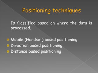 Tracking and positioning of mobile in telecommunication network | PPTX