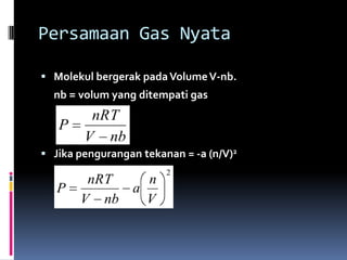 Gas Ideal Dan Gas Nyata | PPTX