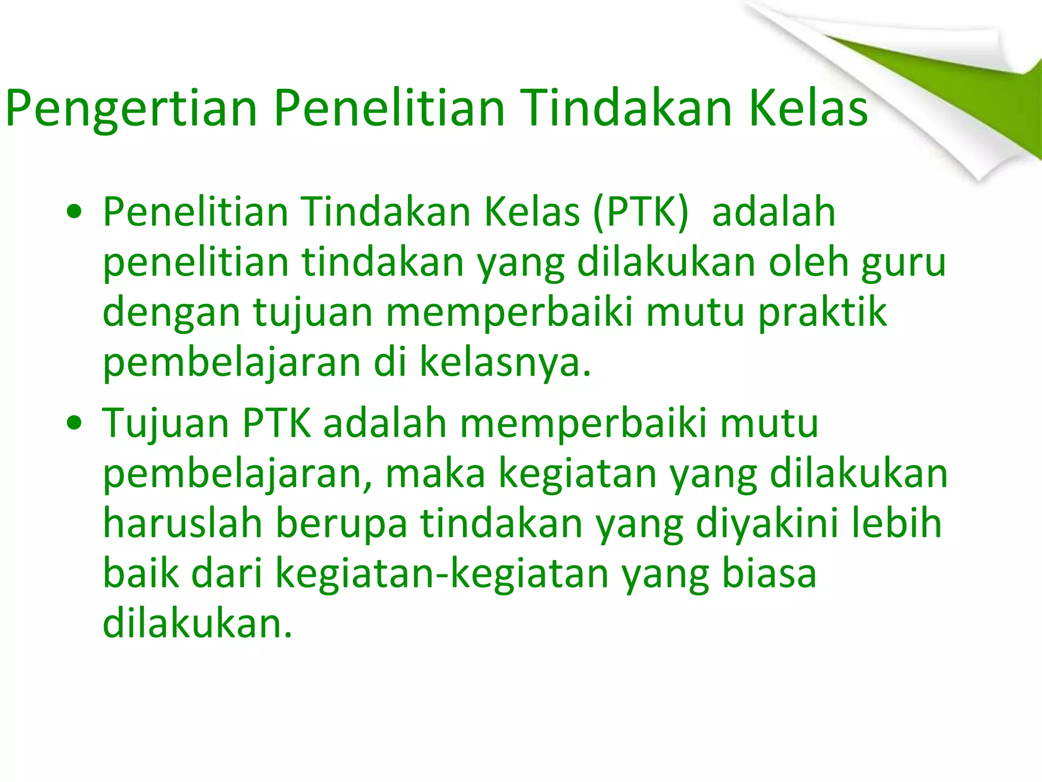penelitian tindakan kelas | PPT