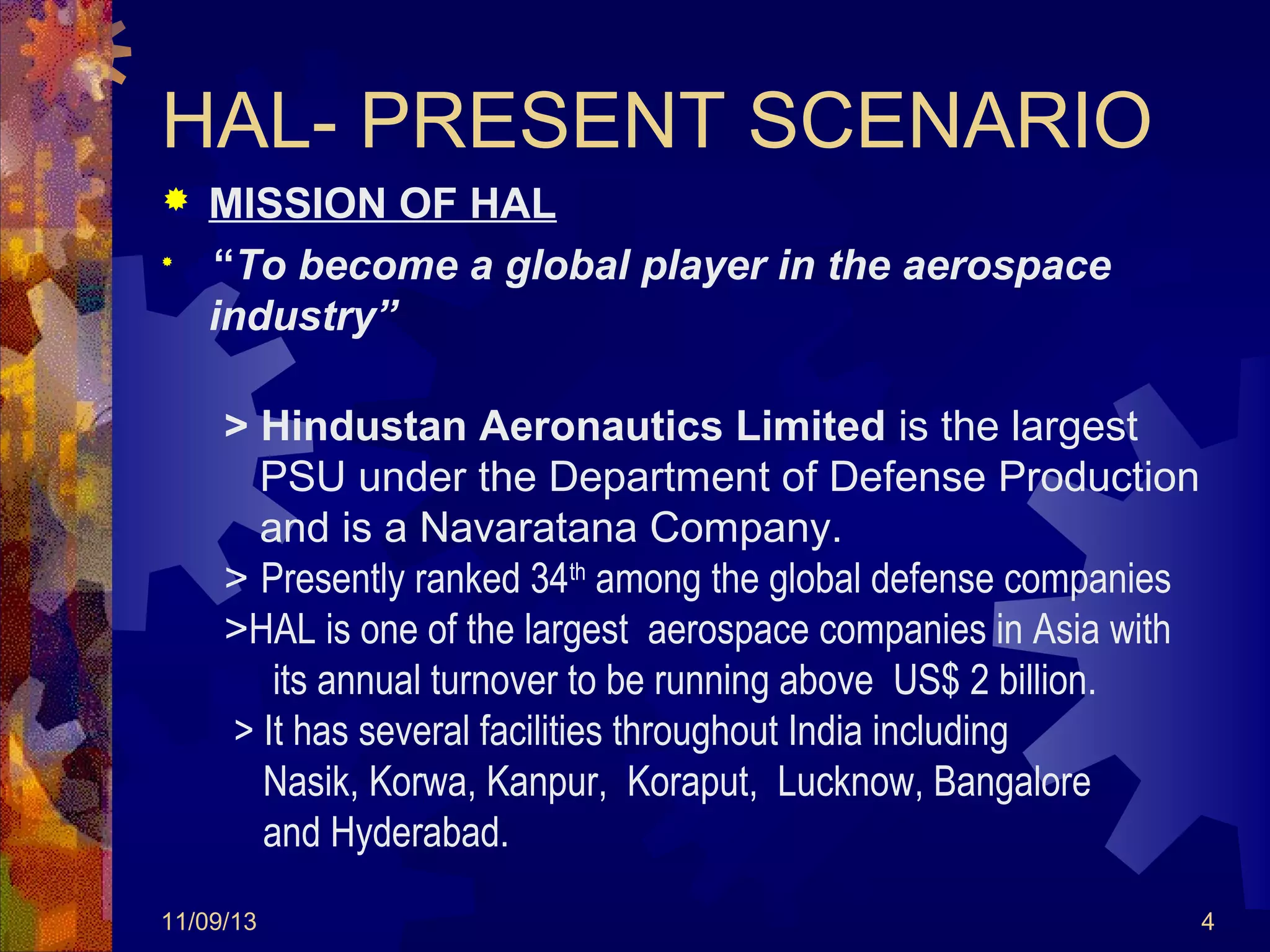 INDUSTRIAL TRAINING AT HINDUSTAN AERONAUTICS LIMITED, LUCKNOW | PPT