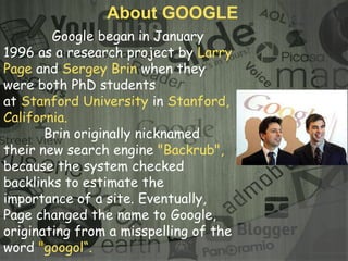 Larry Page And Sergey Brin Stanford