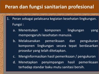 STANDAR PROFESI SANITARIAN | PPTX