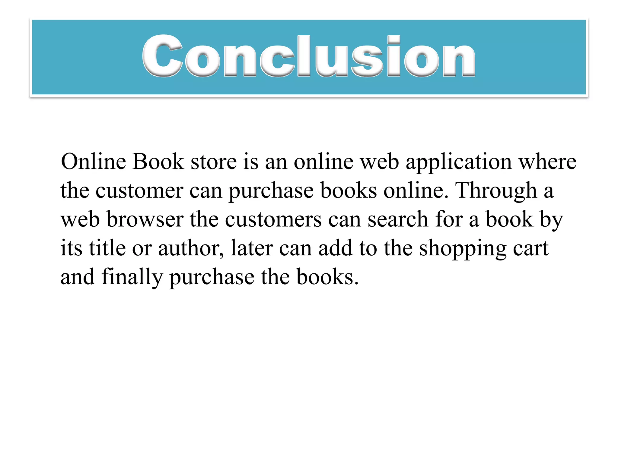 Ppt on ONLINE BOOK STORE | PPTX