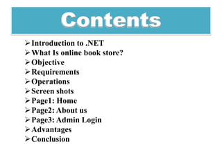 Ppt on ONLINE BOOK STORE | PPTX